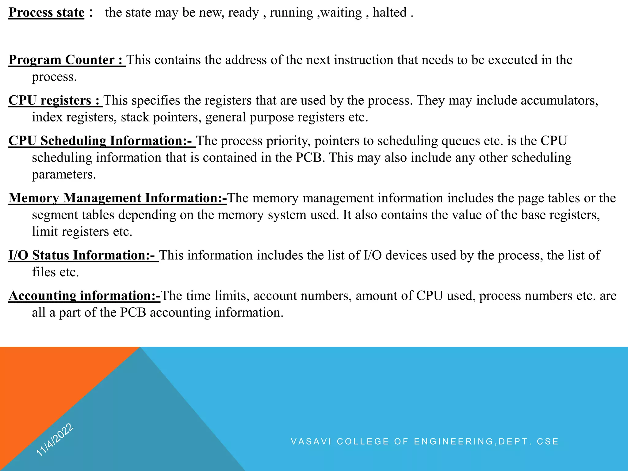 VCE_Process_UNIT-1 (1).pptx | Operating Systems | Computer Software and Applications