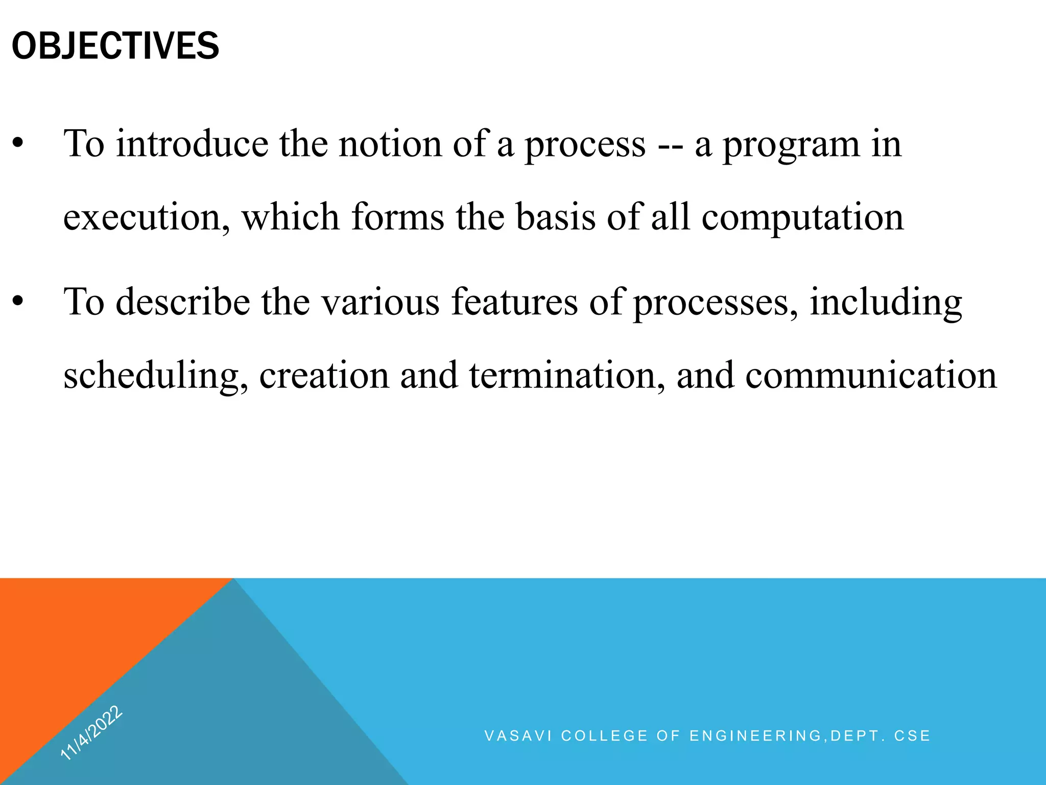 VCE_Process_UNIT-1 (1).pptx | Operating Systems | Computer Software and Applications