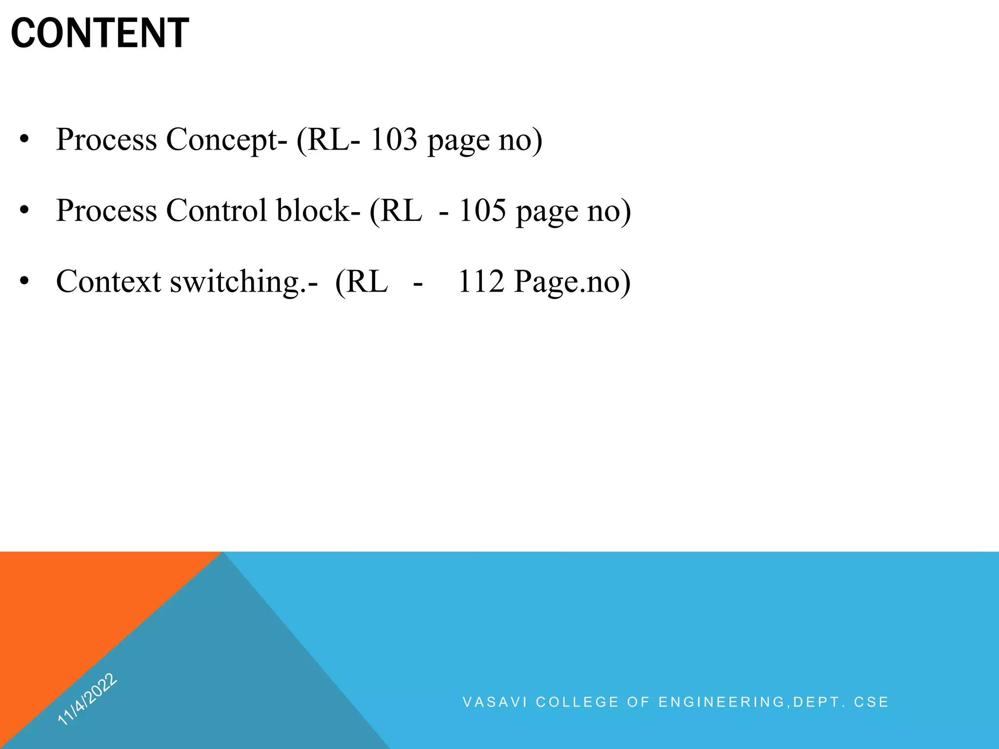 VCE_Process_UNIT-1 (1).pptx | Operating Systems | Computer Software and Applications