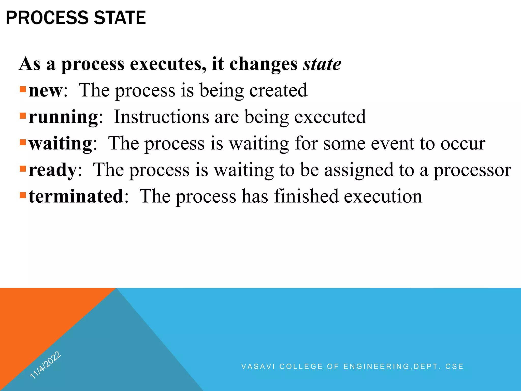 VCE_Process_UNIT-1 (1).pptx | Operating Systems | Computer Software and Applications
