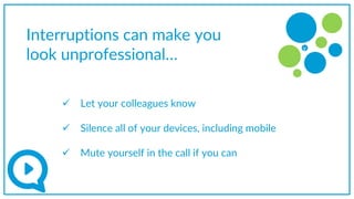 Video Conferencing & Online Meeting Etiquette | PDF
