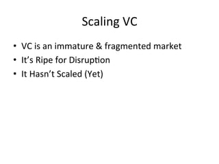 VC Evolution: Geeks Got Next | PDF