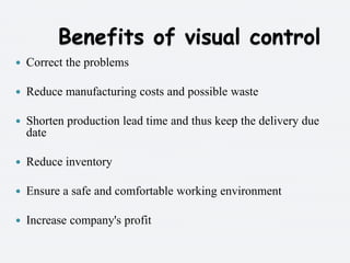 Visual control final presentation | PPTX