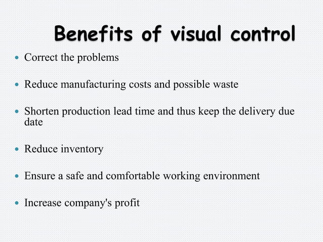 Visual control final presentation | PPTX | Business and Finance