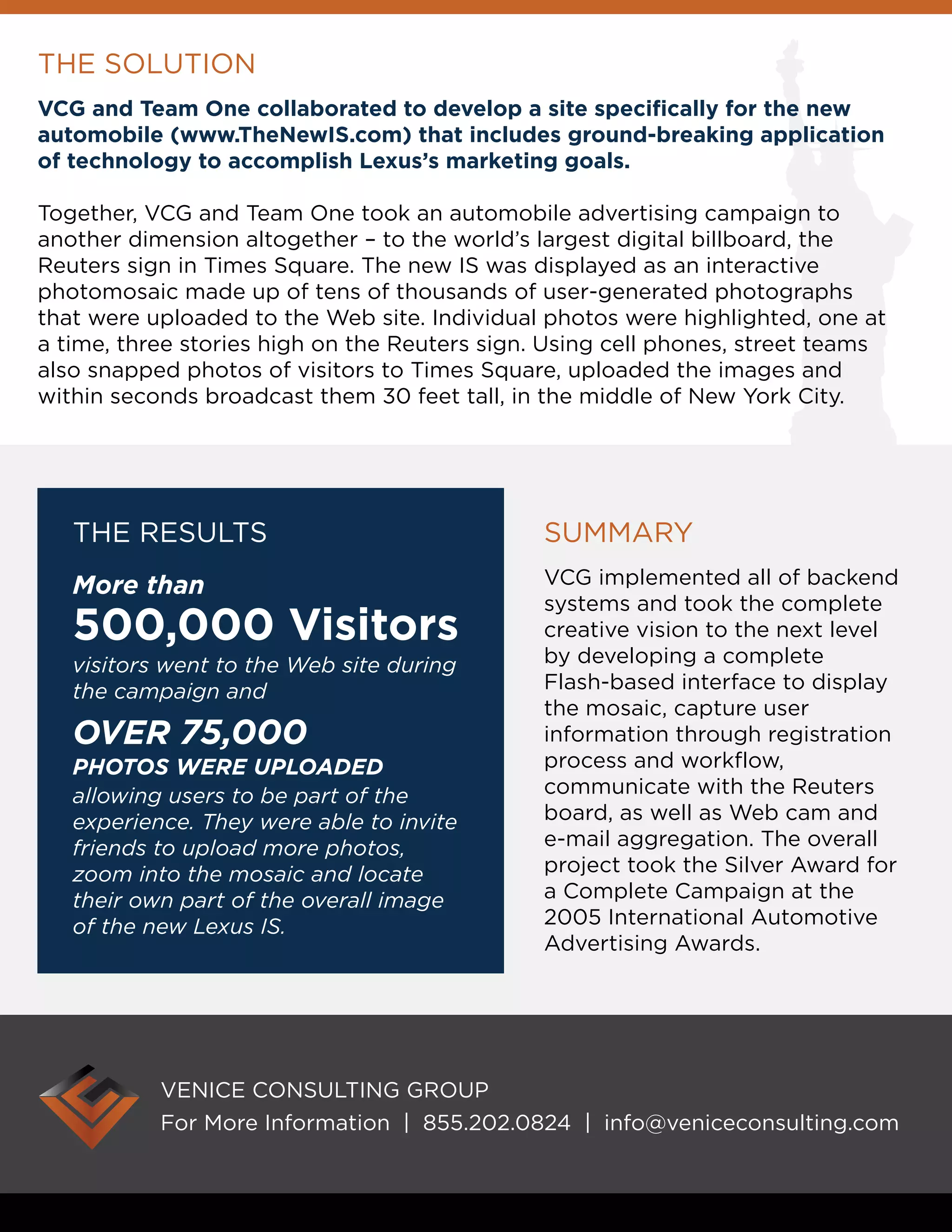 VCG Lexus Viral Photo Mosiac Case Study | PDF | Automotive Industry ...