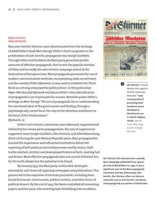 Visual Culture and the Holocaust: Nazi Anti-Semitic Propaganda | PDF