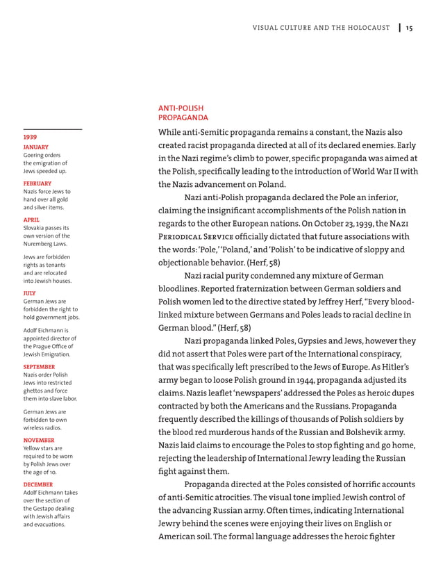 Visual Culture and the Holocaust: Nazi Anti-Semitic Propaganda | PDF