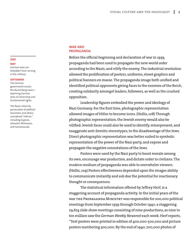 Visual Culture and the Holocaust: Nazi Anti-Semitic Propaganda | PDF