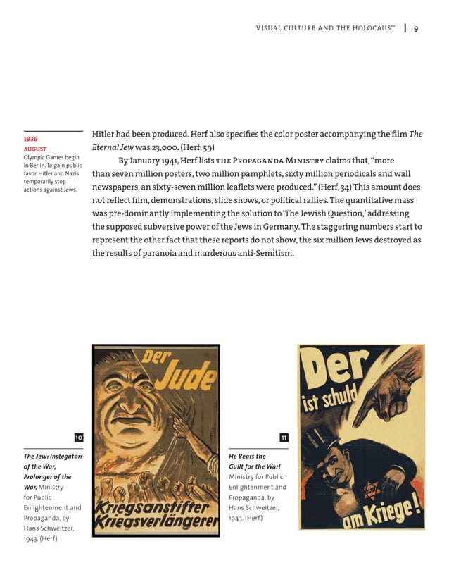 Visual Culture and the Holocaust: Nazi Anti-Semitic Propaganda | PDF