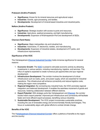 Vishakapatnam chennai industrial corridor project | PDF