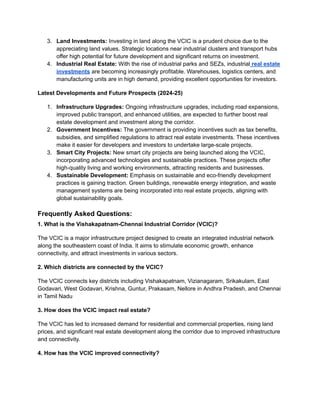 Vishakapatnam chennai industrial corridor project | PDF