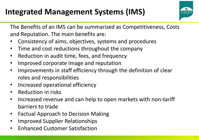 Integrated Management Systems (IMS) | PPTX | Business | Business and ...