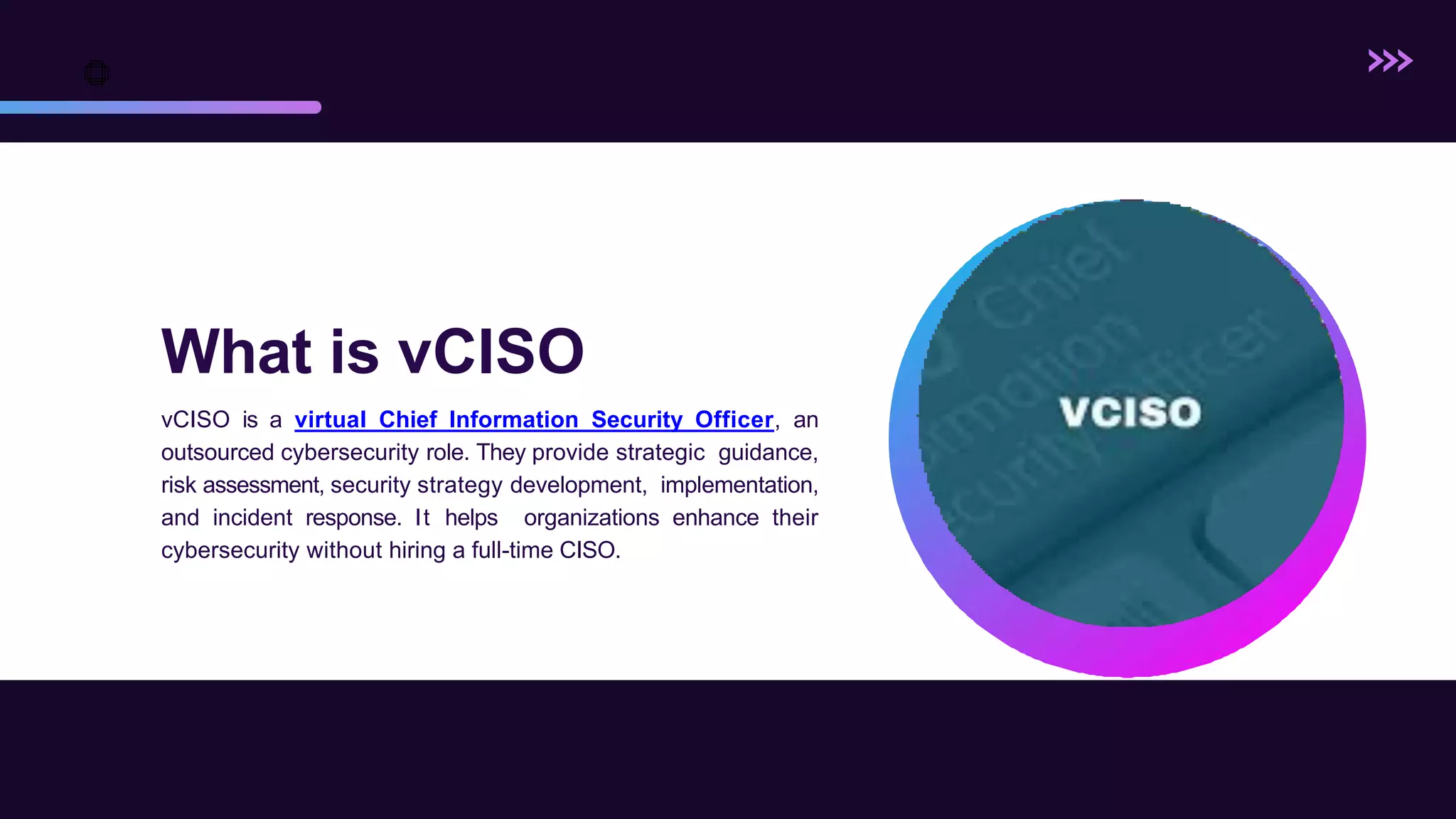 VCISO | Virtual Chief Information Security | VCISO services - 2023 | PPTX