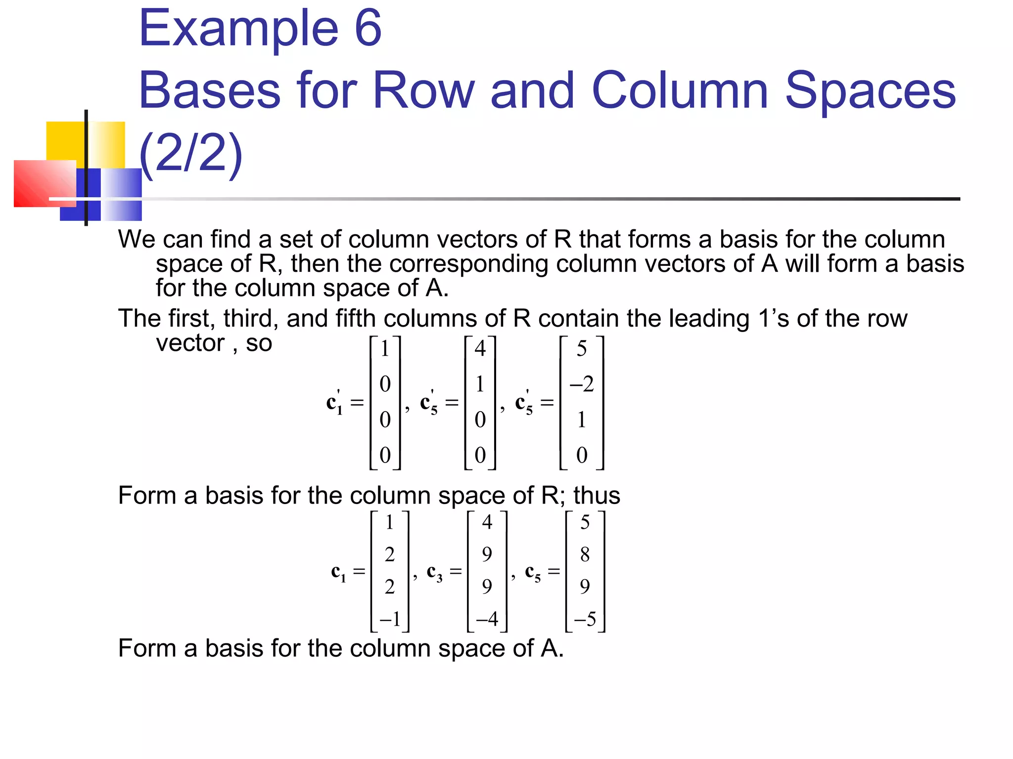 Null space, Rank and nullity theorem | PPT