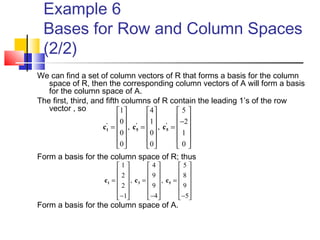 Null space, Rank and nullity theorem | PPT