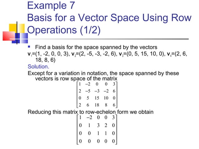 Null Space Rank And Nullity Theorem Ppt