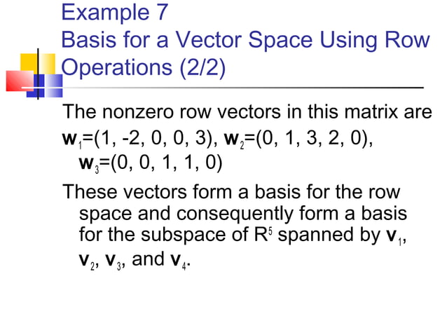 Null space, Rank and nullity theorem | PPT