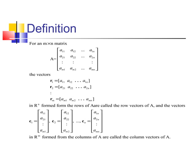 Null space, Rank and nullity theorem | PPT