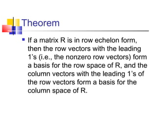 Null space, Rank and nullity theorem | PPT