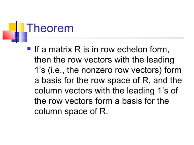 Null space, Rank and nullity theorem | PPT