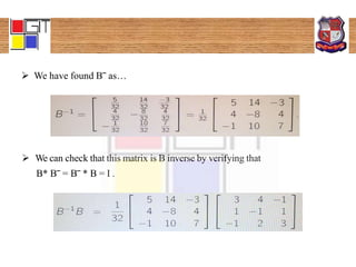 Inverse of a Matrix | PPTX