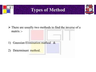 Inverse of a Matrix | PPTX