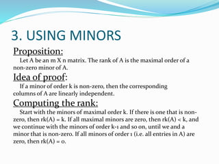 rank of matrix | PPTX