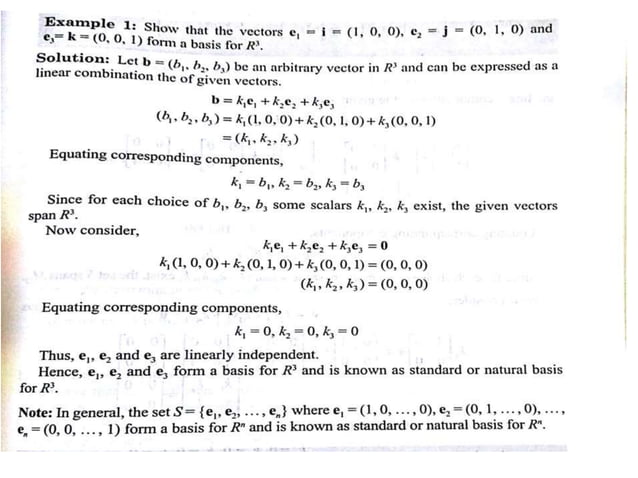 Vector Spacessubspacesspanbasis Pptx Programming Languages Computing