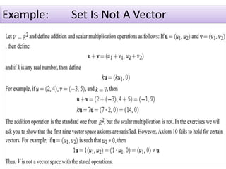 Vector Spaces,subspaces,Span,Basis | PPTX