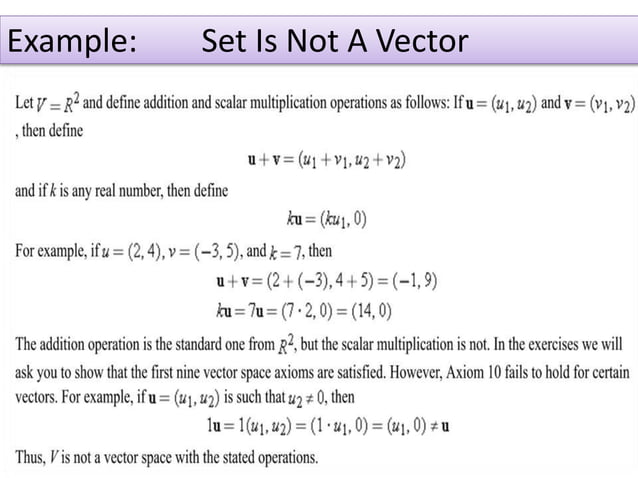 Vector Spaces Subspaces Span Basis Pptx Programming Languages