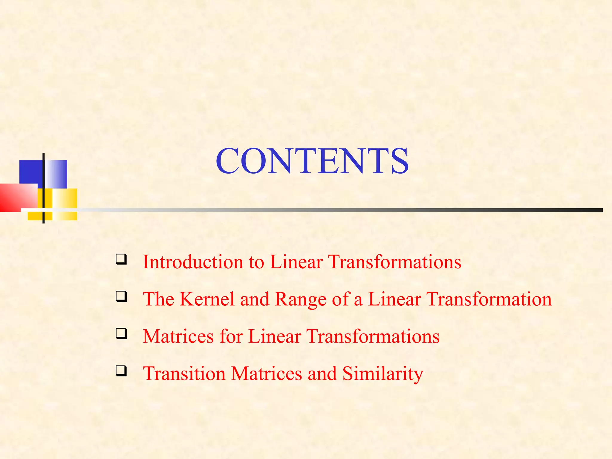 linear transformation | PPT