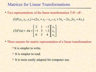 linear transformation | PPT