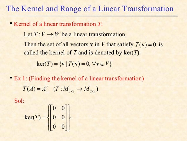 Linear Transformation