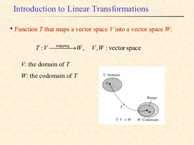 linear transformation
