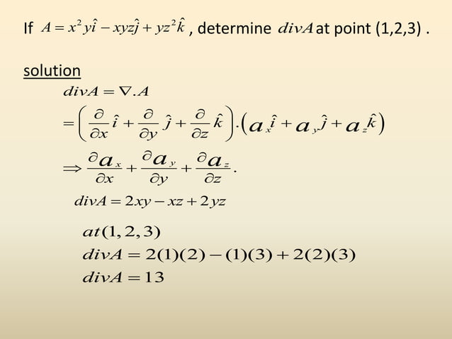 Gradient , Directional Derivative , Divergence , Curl | PPTX | 3-D ...