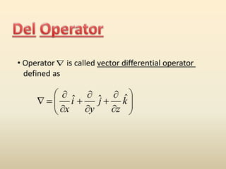 Gradient , Directional Derivative , Divergence , Curl | PPTX | 3-D Graphics | Computer Software ...