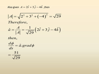 Gradient , Directional Derivative , Divergence , Curl | PPTX | 3-D Graphics | Computer Software ...