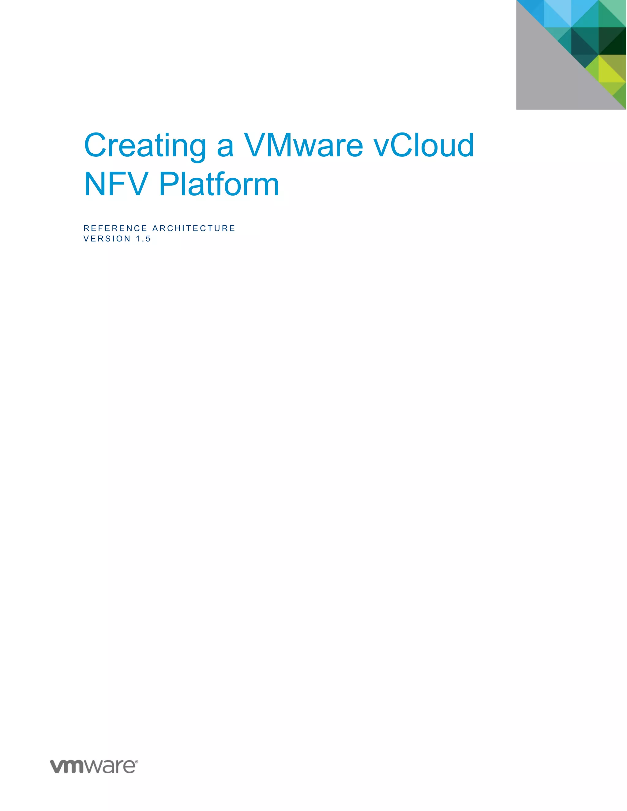 VMware vCloud NFV Reference Architecture | PDF