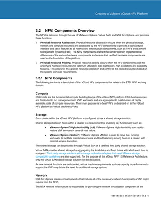 VMware vCloud NFV Reference Architecture | PDF