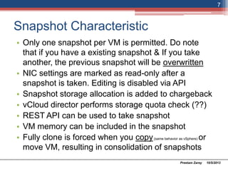 My notes on vCloud Director and Snapshots | PPTX