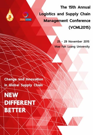 The 15th Annual Logistics and Supply Chain Management Conference ...