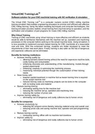 Virtual CNC Training Lab brochure | DOC | Radio Control | Hobbies ...