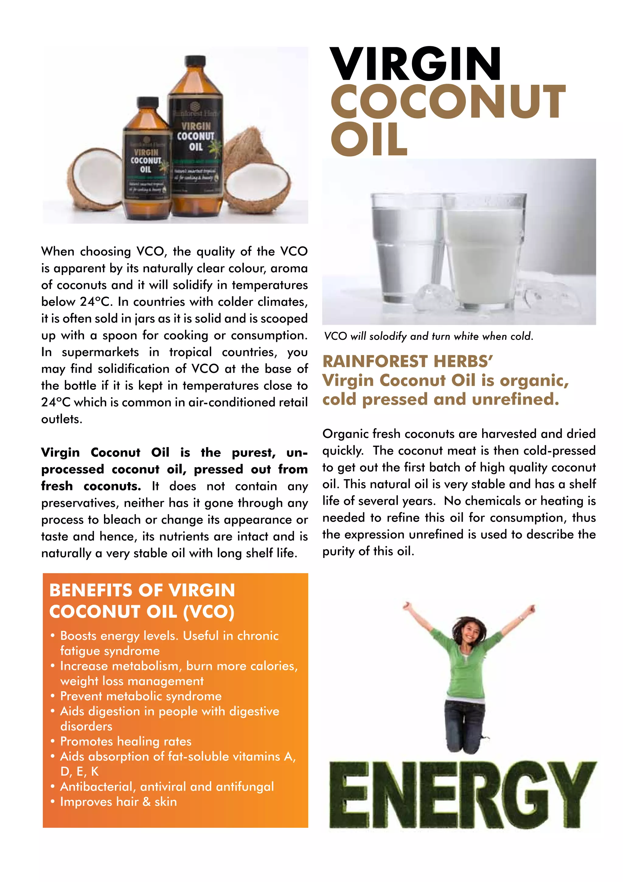 Benefits Of Virgin Coconut Oil | PDF