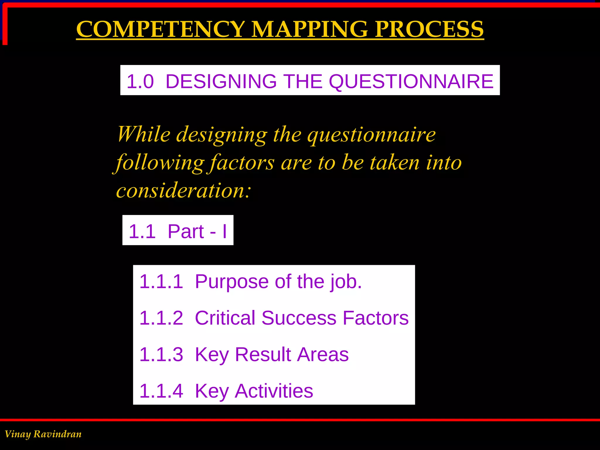 V Compentency Mapping | PPT