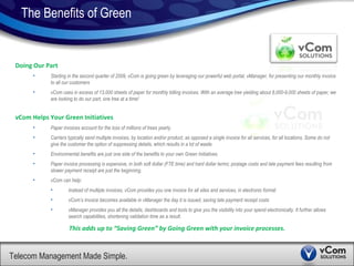 V Com TEM Presentation | PPT | Telecommunications Industry | Industries