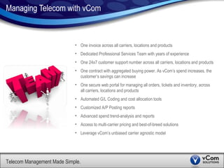 V Com TEM Presentation | PPT | Telecommunications Industry | Industries