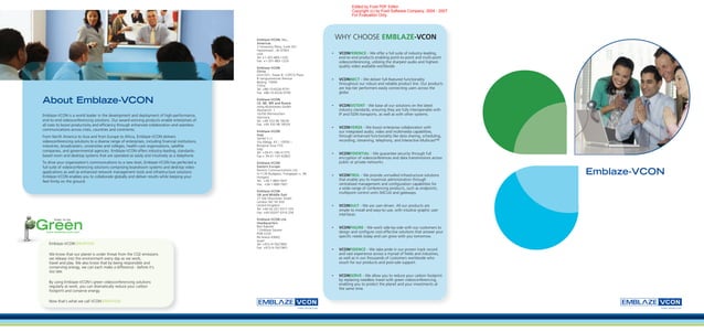 Vcon Brochure | PPT