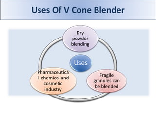 V cone blender or Twin shell blender | PPTX