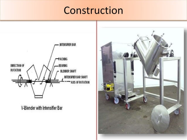 V cone blender or Twin shell blender | PPTX