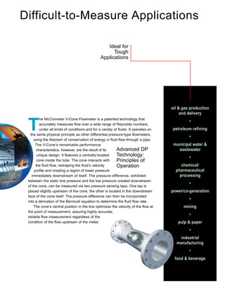 V cone flow meters | PDF